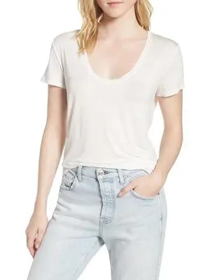 Splendid Sloane Scoop Neck T-shirt - White
