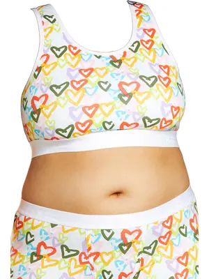 TOMBOYX Essentials Soft Bra Rainbow Hearts