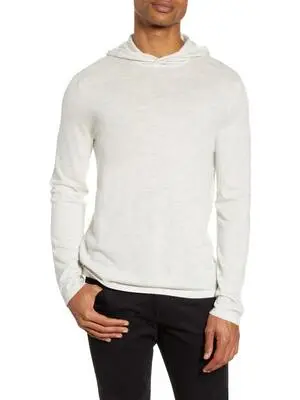 Vince Wool And Cashmere Pullover Hoodie Heather White