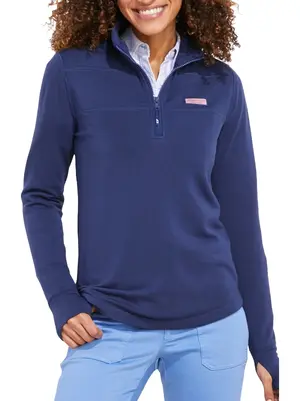 Vineyard Vines Vineyard Vines Dreamcloth Relaxed Half Zip Sweatshirt Deep Bay