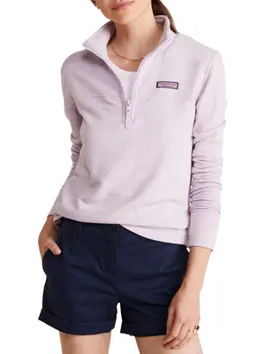 Vineyard Vines Vineyard Vines Dreamcloth Relaxed Half Zip Sweatshirt Iris Heather