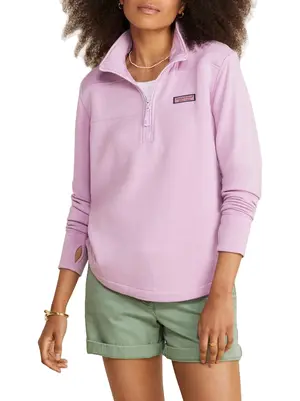 Vineyard Vines Vineyard Vines Dreamcloth Relaxed Half Zip Sweatshirt Lilac