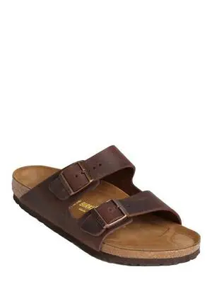 BIRKENSTOCK Arizona Lug Sole Slide Sandal - Habana Oiled Brown
