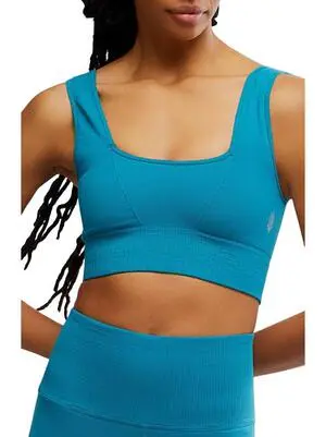Free People Fp Movement Karma Square Neck Sports Bra Celestial Blue