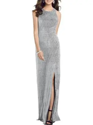 DESSY COLLECTION Dessy Collection Soho Metallic Column Gown
