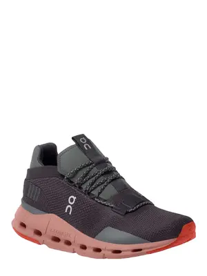 On On Cloudnova Lace-Up Sneakers Grey/ Pink