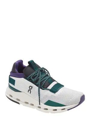 On On Cloudnova Lace-Up Sneakers White Violet