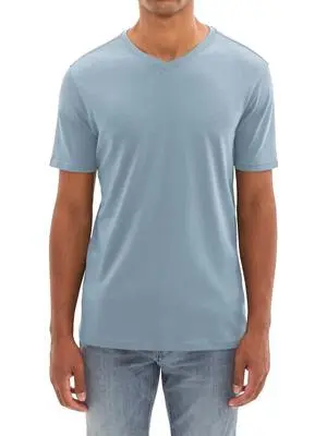 Robert Barakett Georgia Regular Fit V-neck T-shirt - Dover Blue