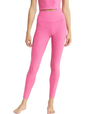 Beyond Yoga BEYOND YOGA Space Dye Leggings Deep Pink Heather