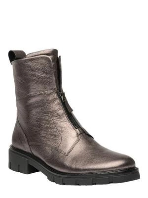 ARA Deon Leather Bootie - Silver