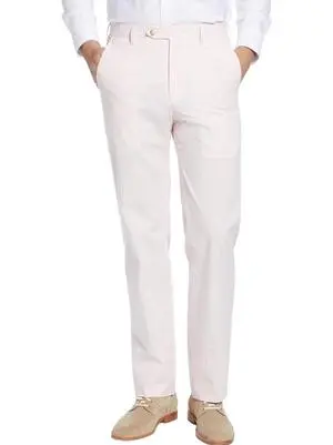 Berle Flat Front Seersucker Pants - Pink