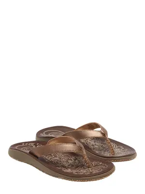 Olukai OluKai Paniolo Flip Flop Bronze/ Dark Java