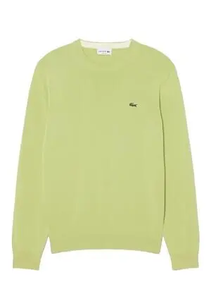 Lacoste Cotton Jersey Crewneck Sweater Birch