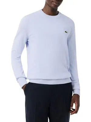Lacoste Cotton Jersey Crewneck Sweater Phoenix Blue