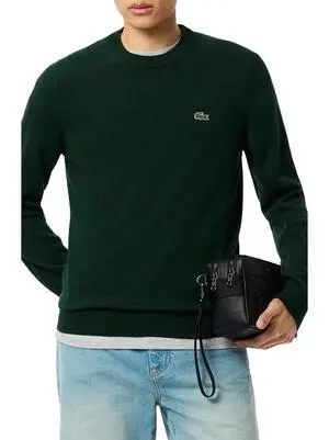 Lacoste Cotton Jersey Crewneck Sweater - Sinople