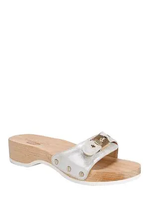 Dr. Scholl'S Original Collection Platform Slide Sandal Silver