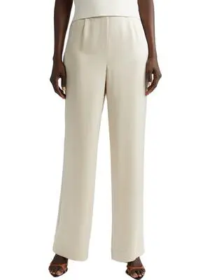 St. John Collection Kate Liquid Satin Pants - Chmg Champagne