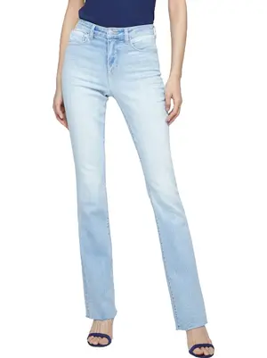 L'Agence Ruth High-Waist Straight-Leg Jeans Lenox