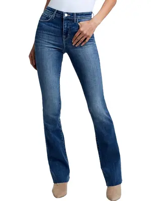 L'Agence Ruth High-Waist Straight-Leg Jeans Mesa