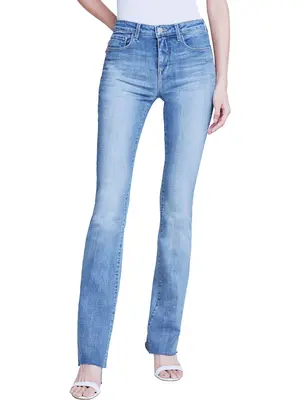 L'Agence Ruth High-Waist Straight-Leg Jeans Montrose