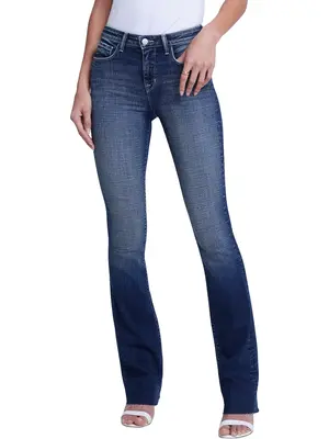 L'Agence Ruth High-Waist Straight-Leg Jeans Naples