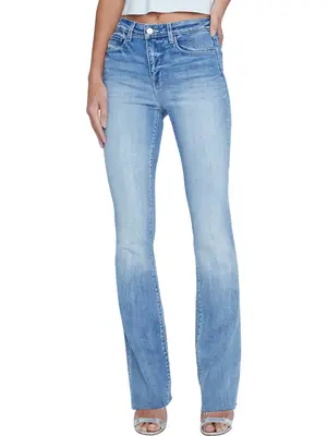 L'Agence Ruth High-Waist Straight-Leg Jeans Tuscany