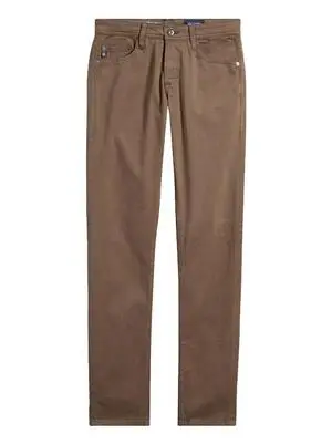 Ag Tellis Sueded Stretch Sateen Slim Leg Pants Rich Espresso