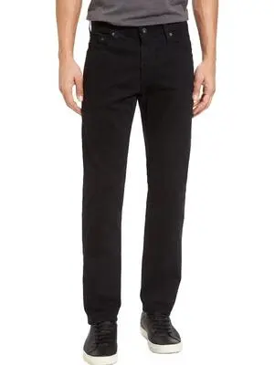 Ag Tellis Sueded Stretch Sateen Slim Leg Pants Super Black
