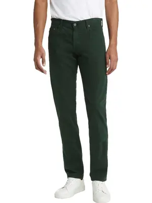 Ag Tellis Sueded Stretch Sateen Slim Leg Pants Village Pine