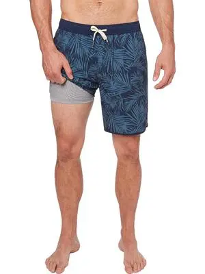 FAIR HARBOR Anchor Swim Trunks Grey Floral