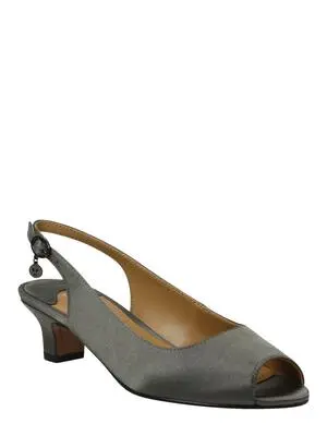 J. Reneé Jenvey Slingback Sandal - Dark Gray