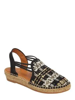 TONI PONS Noa Espadrille Sandal - Black Embellished