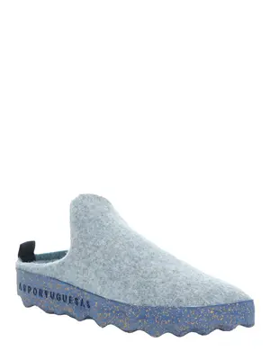 Fly London Asportuguesas By Fly London Come Sneaker Mule 044 Emerald Blue Tweed/ Felt
