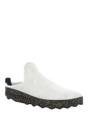 Fly London Asportuguesas By Fly London Come Sneaker Mule Marble White Tweed/ Felt