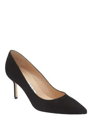 Manolo Blahnik Bb Pointed-toe Pump - Black Suede