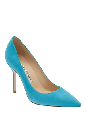 Manolo Blahnik Manolo Blahnik BB Pointed-Toe Pump Blue