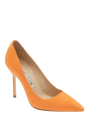 Manolo Blahnik Manolo Blahnik BB Pointed-Toe Pump Orange