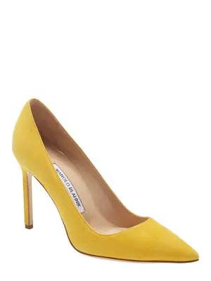 Manolo Blahnik Manolo Blahnik BB Pointed-Toe Pump Yellow