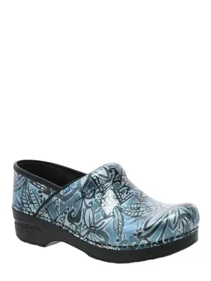 Dansko Professional Clogs Denim Floral Patent