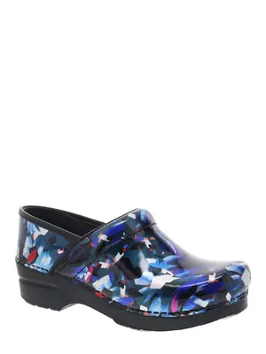 Dansko Professional Clogs Graphic Floral Patent Leather