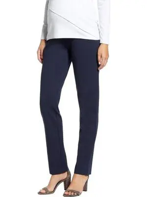ANGEL MATERNITY Straight Leg Trousers - Navy