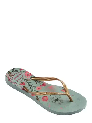 Havaianas Havaianas Slim Floral Flip Flop Clay