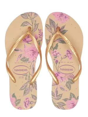 Havaianas Havaianas Slim Floral Flip Flop Golden