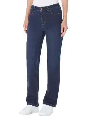 Jones New York Lexington Straight Leg Jeans Indigo Wash