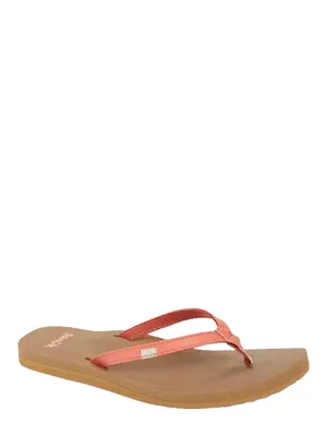 Sanuk Yoga Joy Flip-Flop Burnt Coral