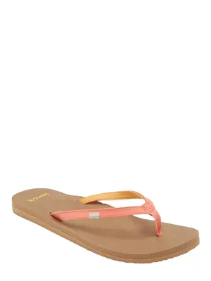 Sanuk Yoga Joy Flip-Flop Fusion Coral