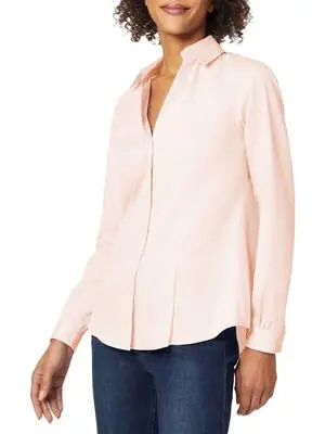 Jones New York Solid Cotton Shirt - Rose