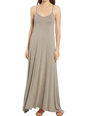 Loveappella Stretch-knit Maxi Dress - Khaki