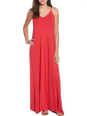Loveappella Stretch-knit Maxi Dress - Red Lipstick
