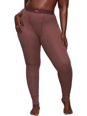 SKIMS Stretch Cotton Rib Leggings Garnet